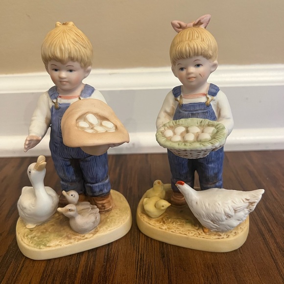 Homco | Accents | 985 Homco Denim Days Farm Figurines | Poshmark